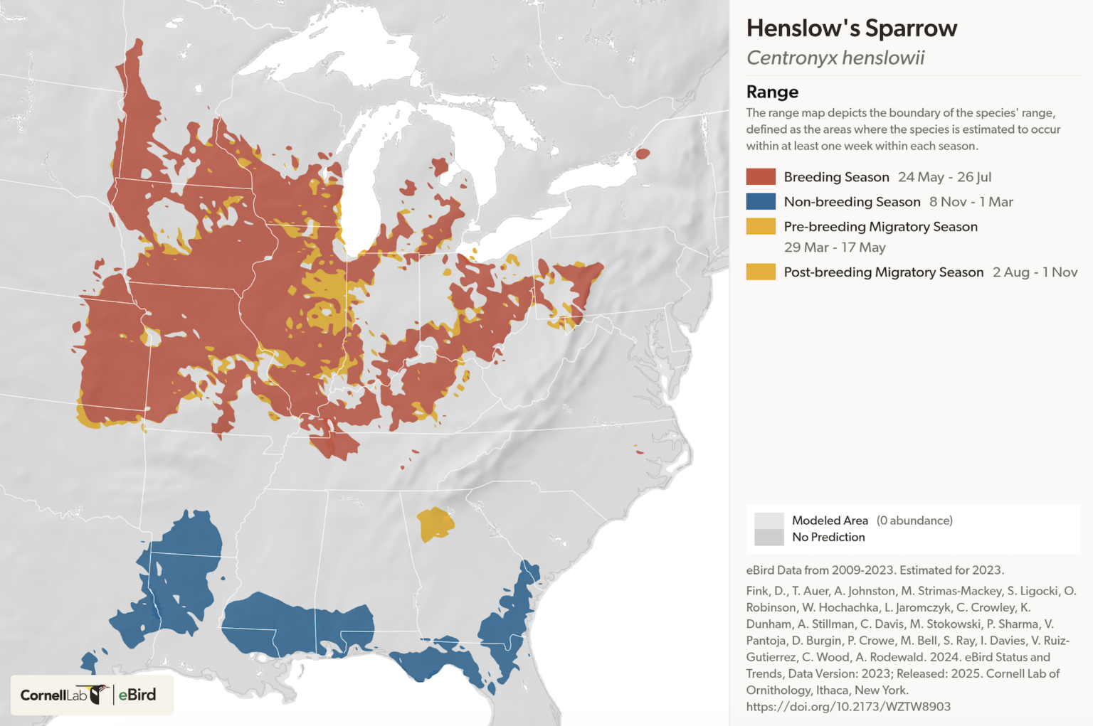 Henslow's Sparrow (HESP) | Land Trust Bird Conservation Initiative