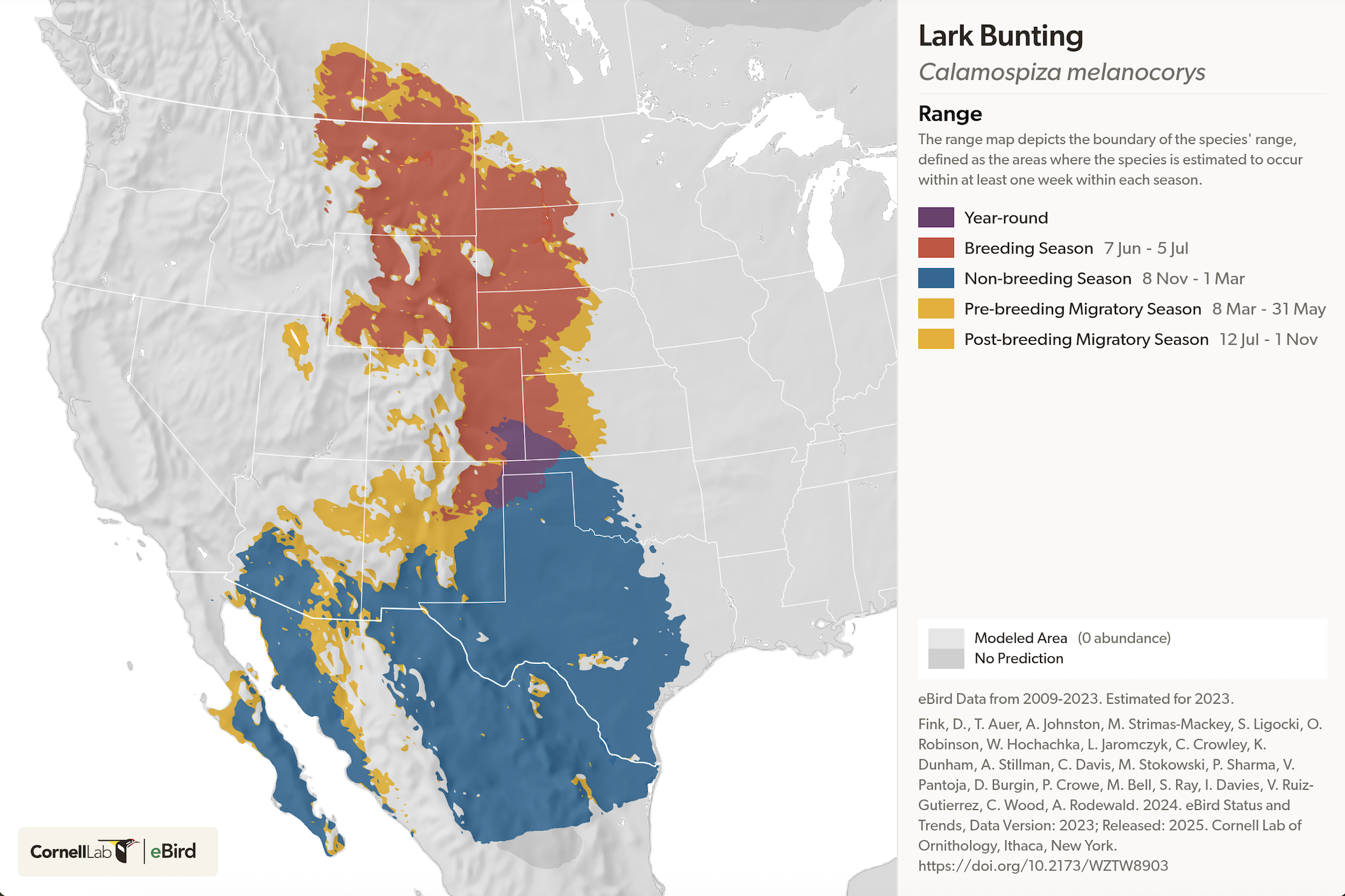 Lark Bunting (LARB) | Land Trust Bird Conservation Initiative