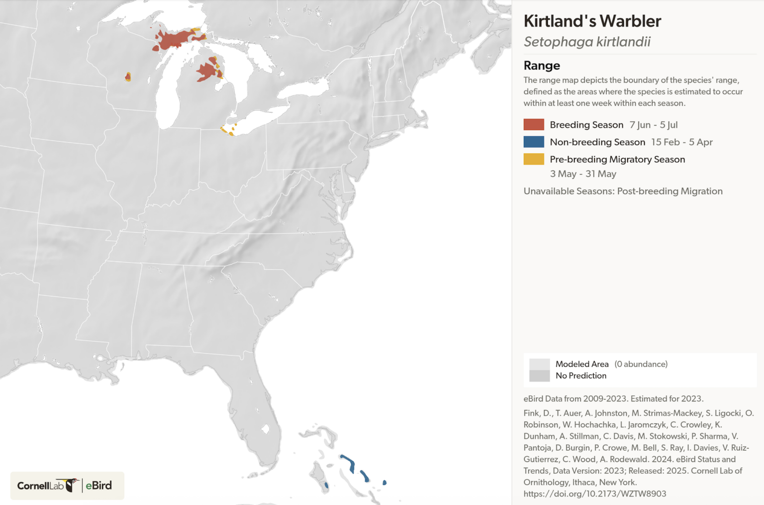 Kirtland’s Warbler (KIWA) | Land Trust Bird Conservation Initiative